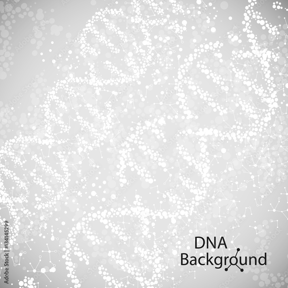 Abstract DNA background. Vector illustration. Beautiful structure of ...