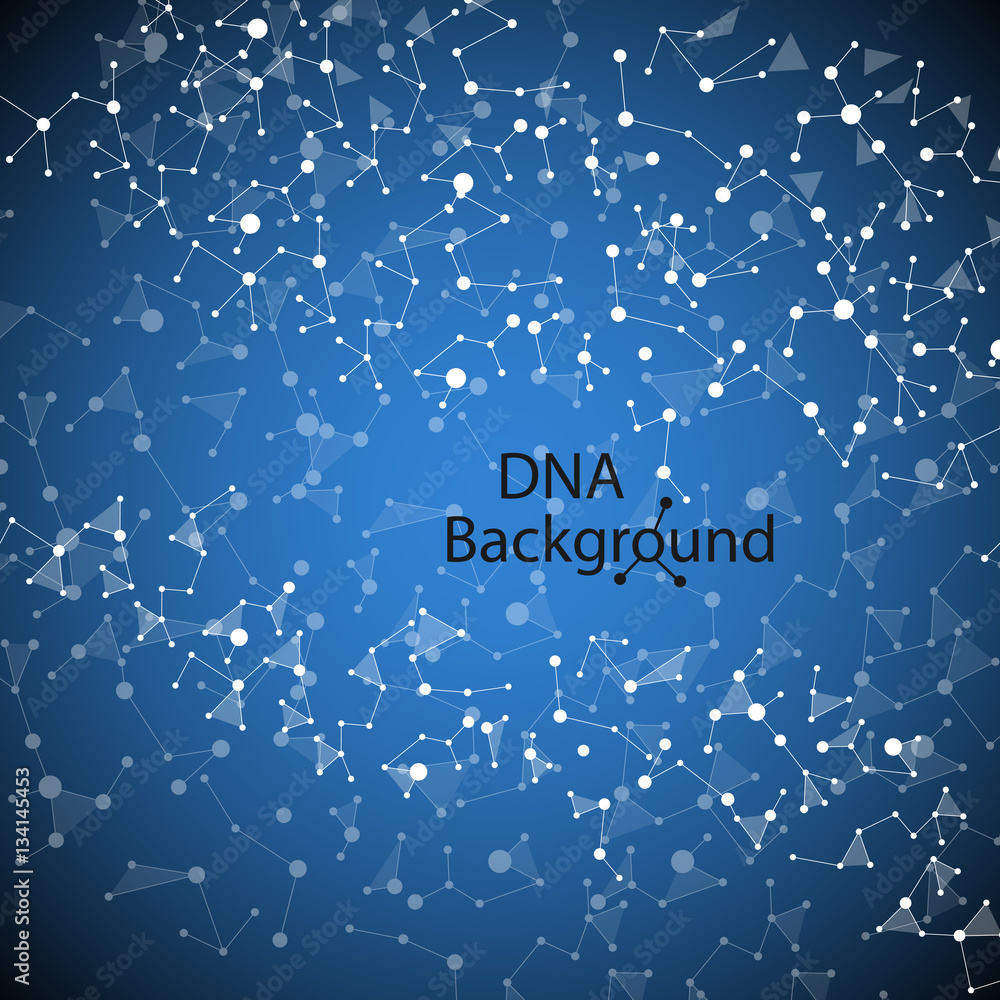 Abstract DNA background. Vector illustration. Beautiful structure of ...