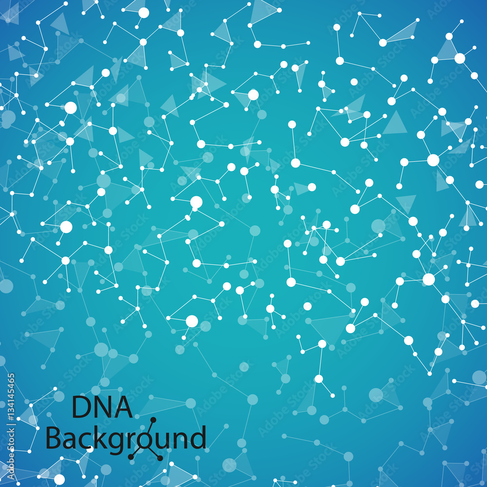 Abstract DNA background. Vector illustration. Beautiful structure of ...