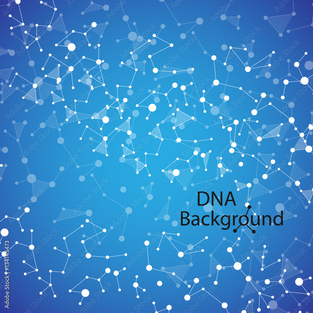 Abstract DNA background. Vector illustration. Beautiful structure of ...