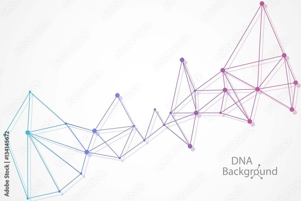 Abstract DNA background. Vector illustration. Beautiful structure of ...