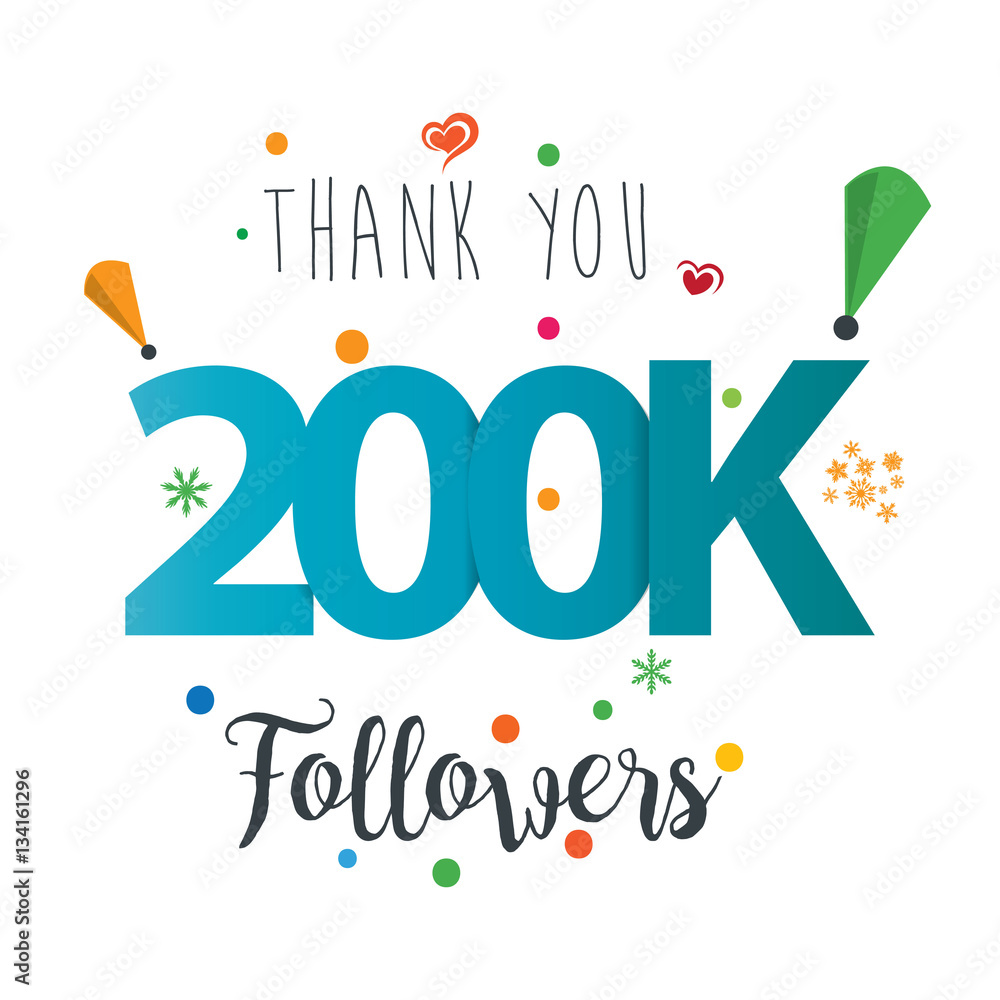 Thank you design template for social network and follower. Web user ...