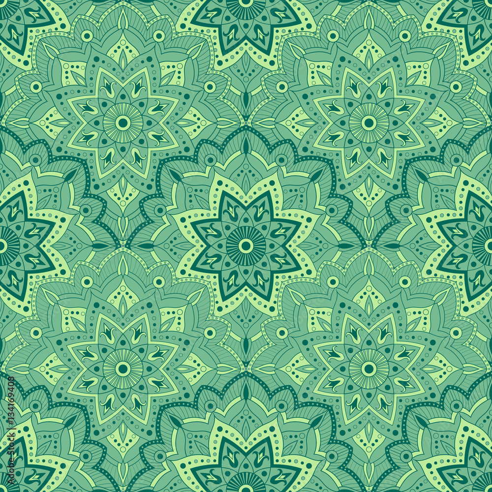 Green Arabic Patterns