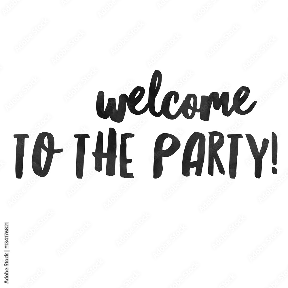 Welcome to the Party Sign Poster Stock Illustration | Adobe Stock