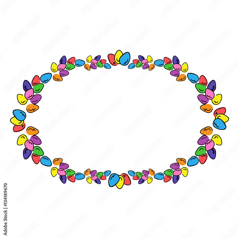Easter Eggs Border Clipart