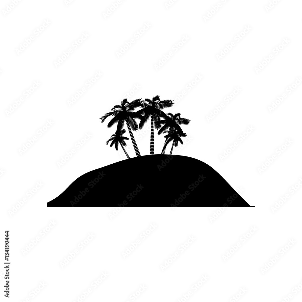 Island silhouette symbol icon vector illustration graphic design Stock ...