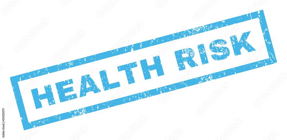 Health Risk text rubber seal stamp watermark. Caption inside ...