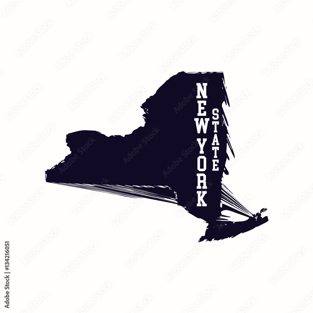 New York State map. Vector illustration Stock Vector | Adobe Stock