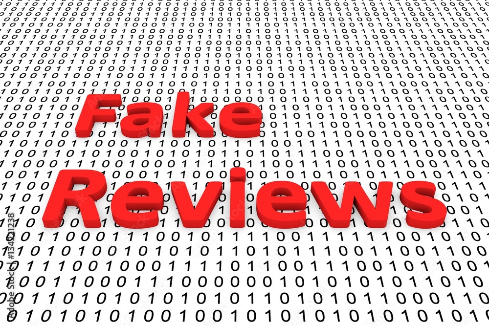 fake reviews in the form of binary code, 3D illustration Stock ...