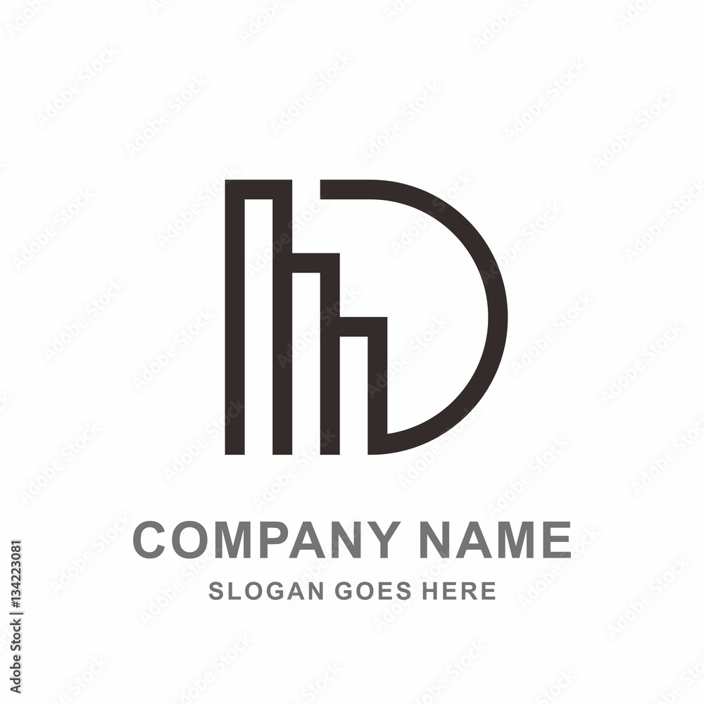 Monogram Letter D Building Architecture Interior Construction Real ...