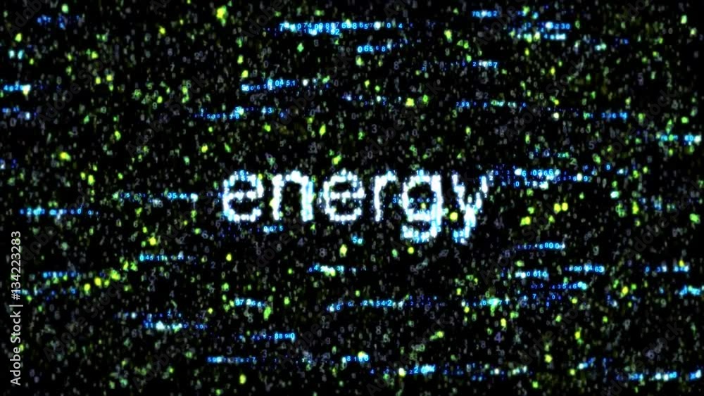 Energy. Energy from computer code Stock Video | Adobe Stock