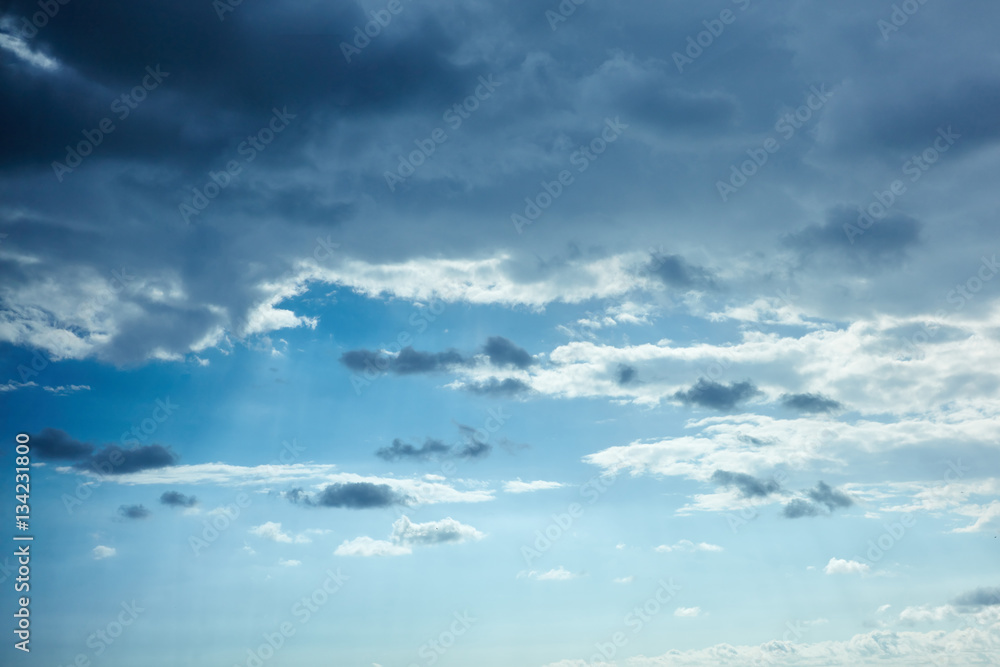 Blue sky with light clouds Stock Photo | Adobe Stock
