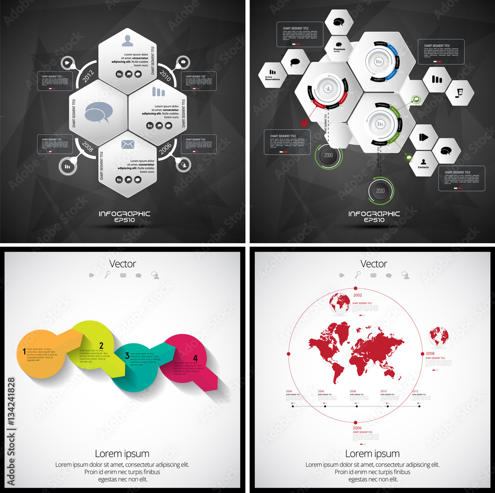 Set of infographic design layouts Stock Vector | Adobe Stock