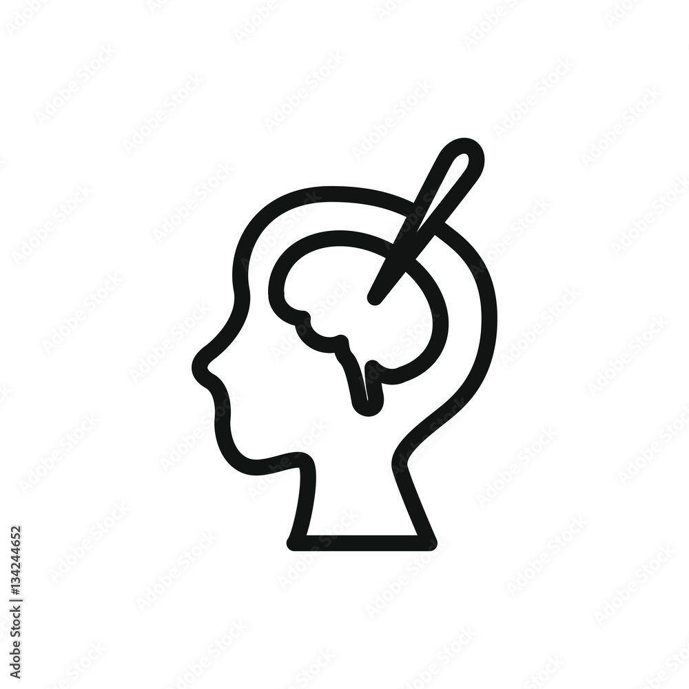 brain surgery icon illustration Stock Vector | Adobe Stock