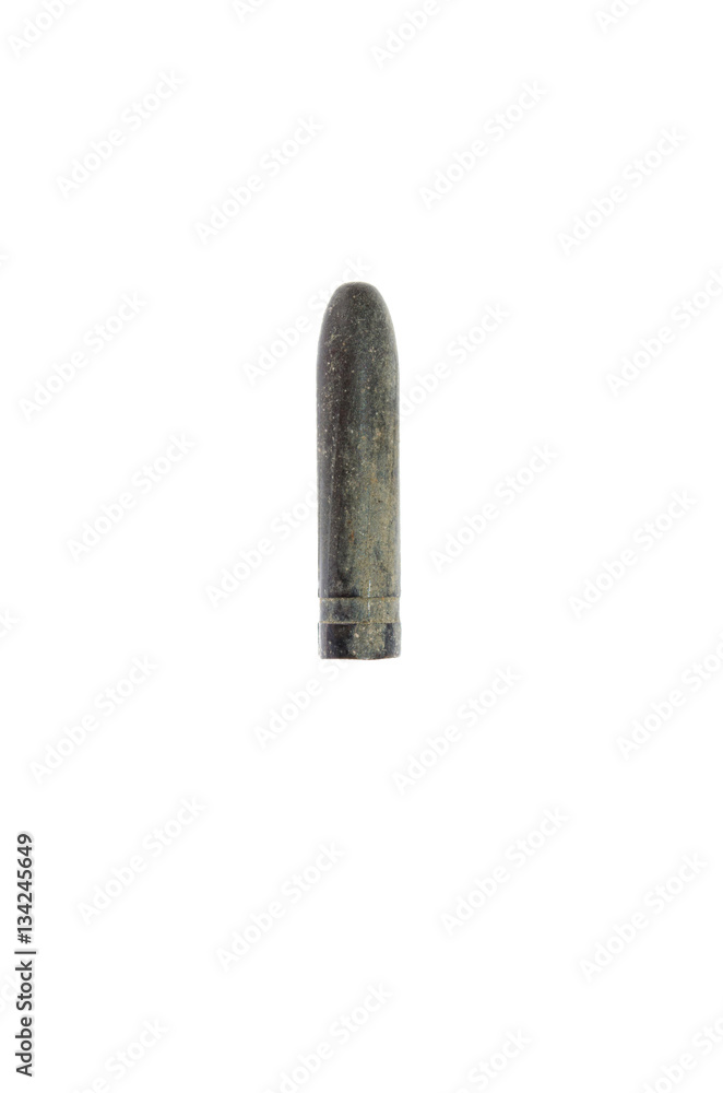old lead bullets on a white background Stock Photo | Adobe Stock
