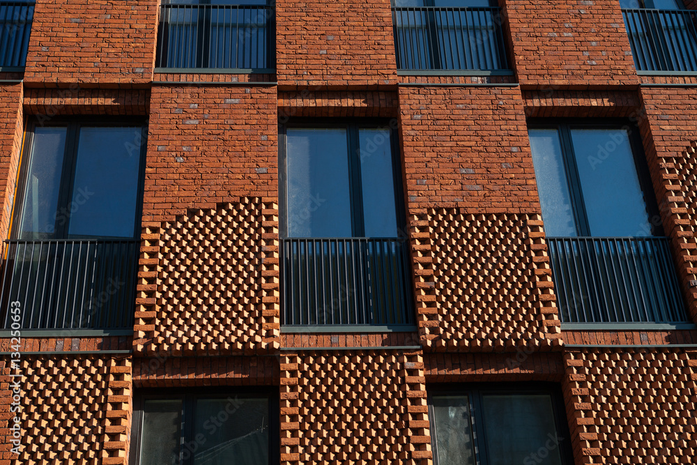 Modern Brick Building Facade