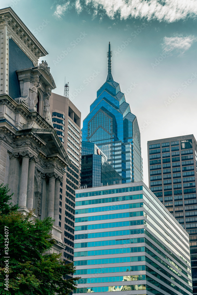 Buildings and streets of Philadelphia - the largest city in the ...
