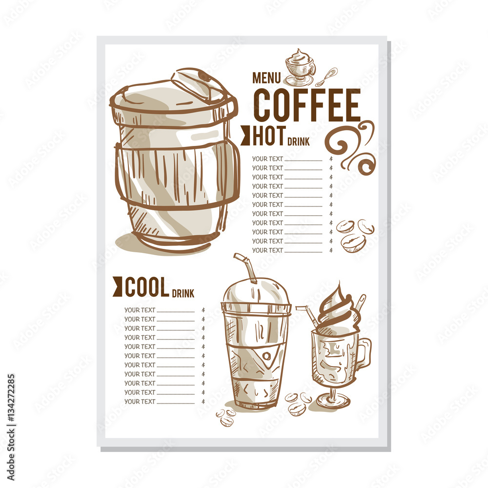 coffee menu graphic design template Stock-Vektorgrafik | Adobe Stock