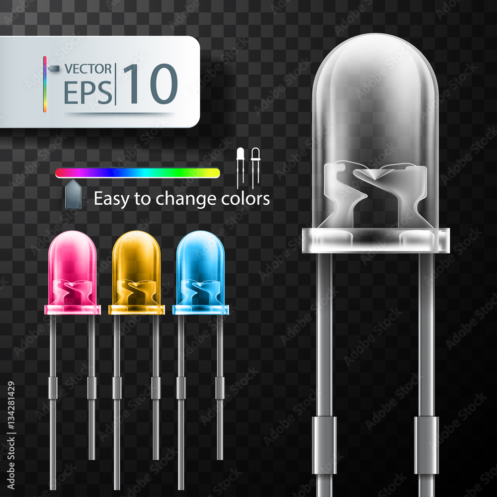 Realistic design LED light bulb,lamp on transparent background isolated ...