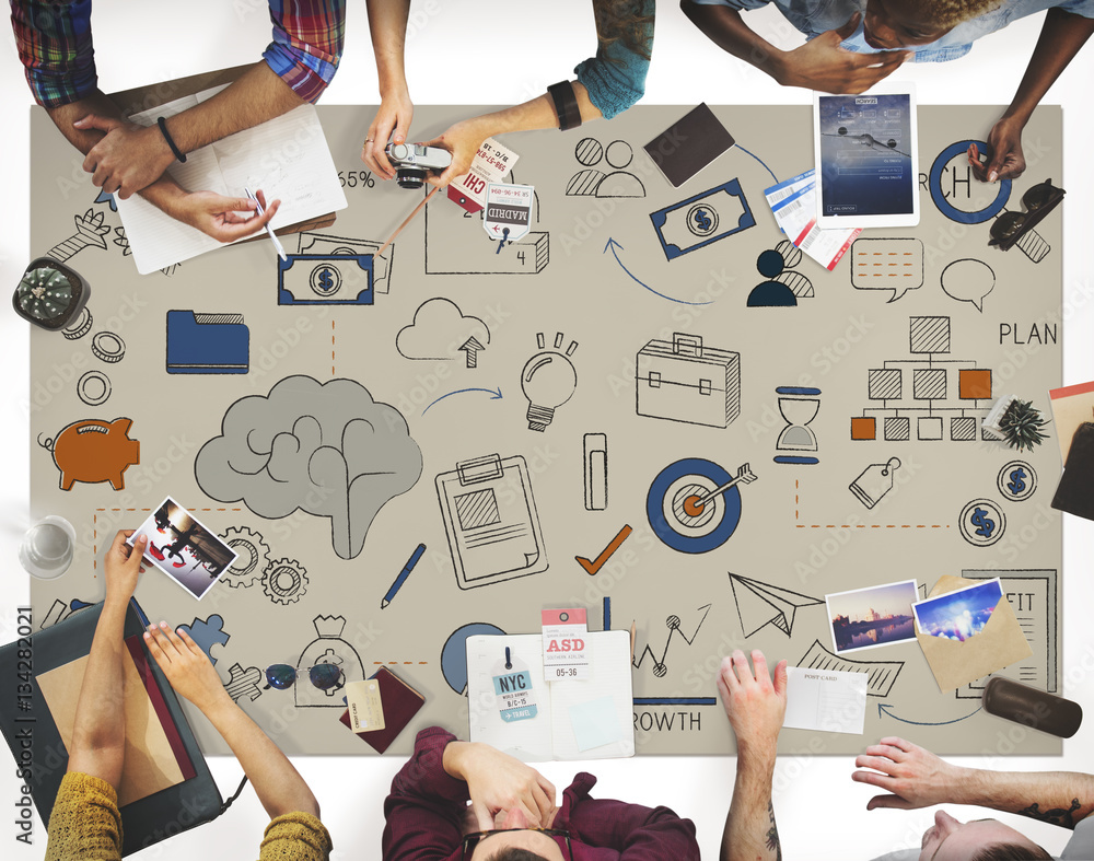 Brainstorming Strategy Creative Thinking Symbol Concept Stock Photo ...