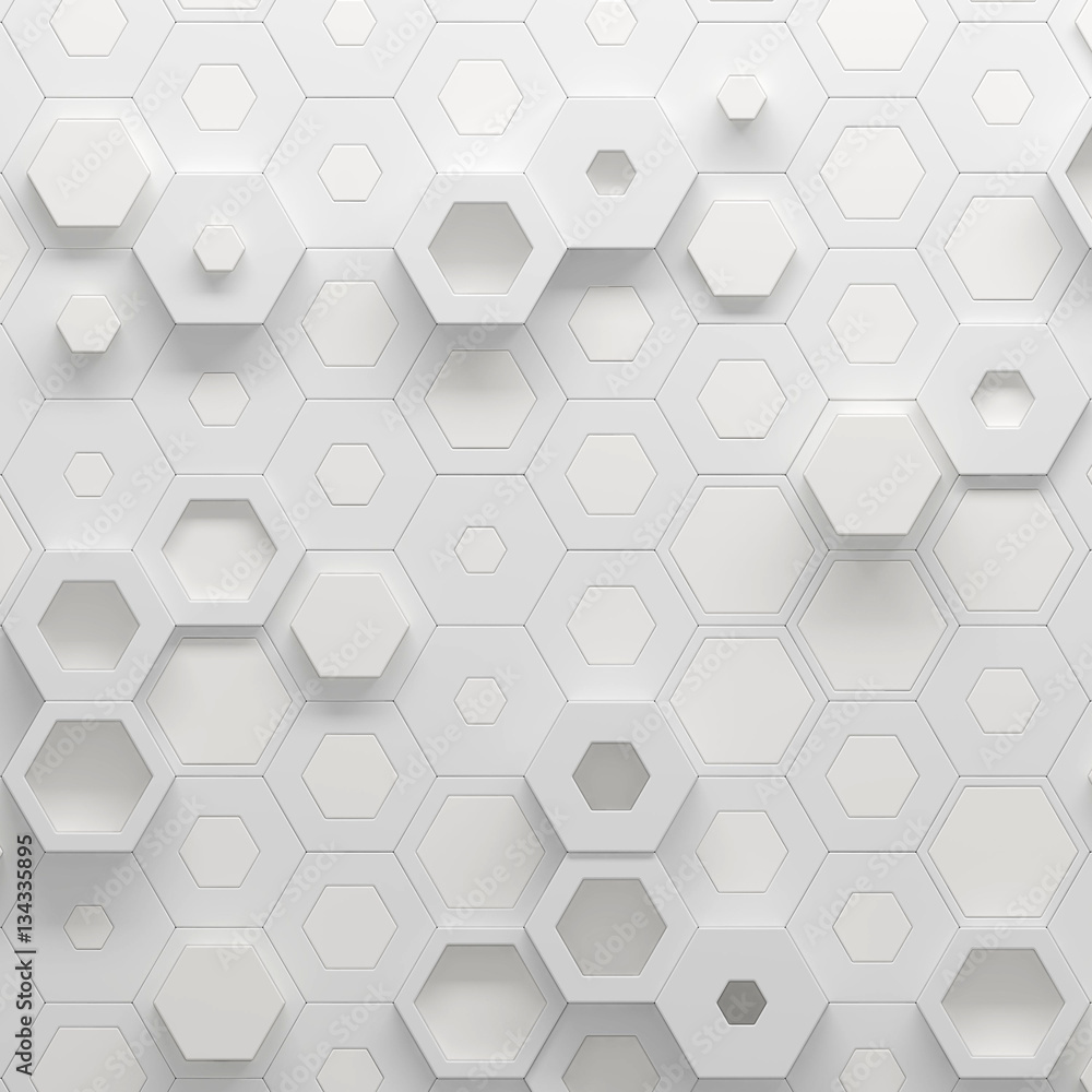 Parametric hexagonal pattern, 3d illustration Stock Illustration ...