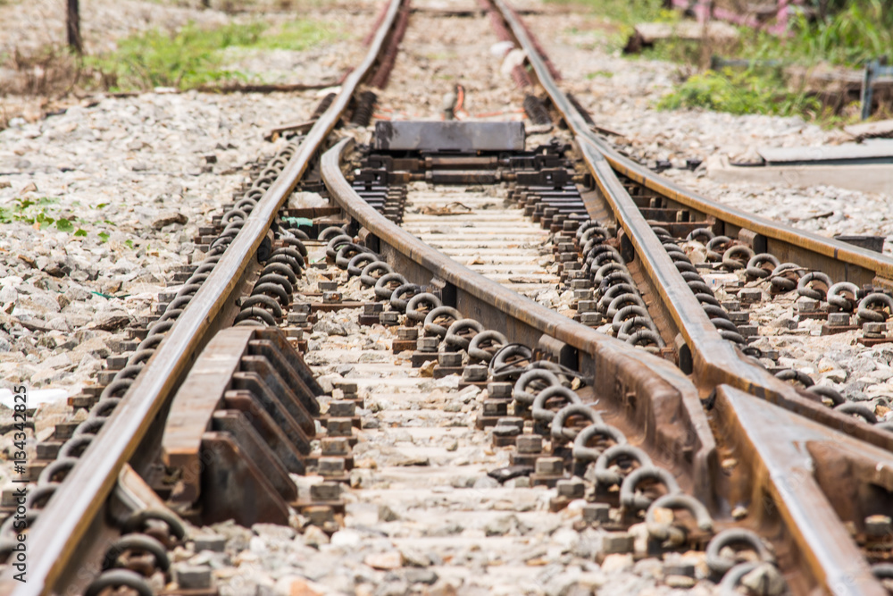 The track on a railway or railroad is the structure consisting of the ...