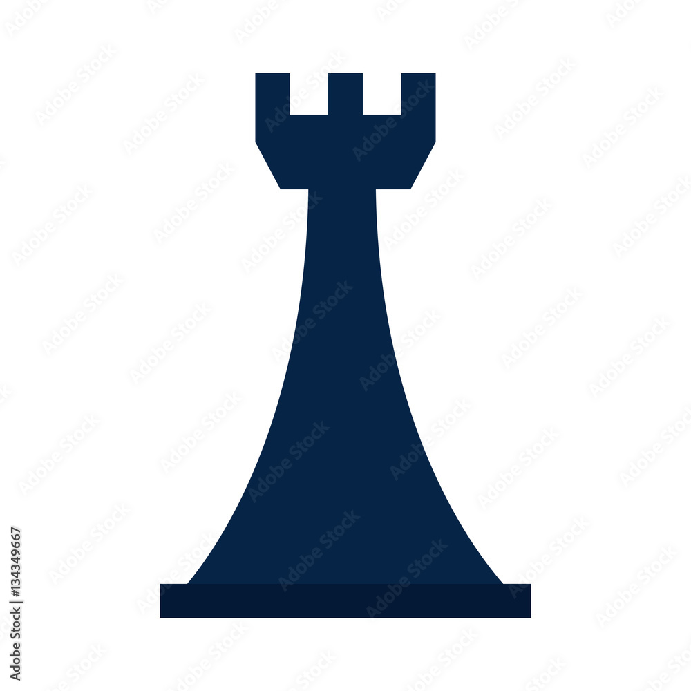 tower chess piece isolated icon vector illustration design Stock Vector ...