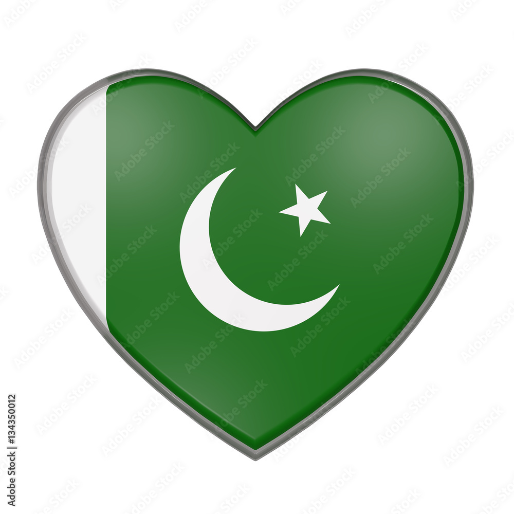Pakistan heart Stock Illustration | Adobe Stock