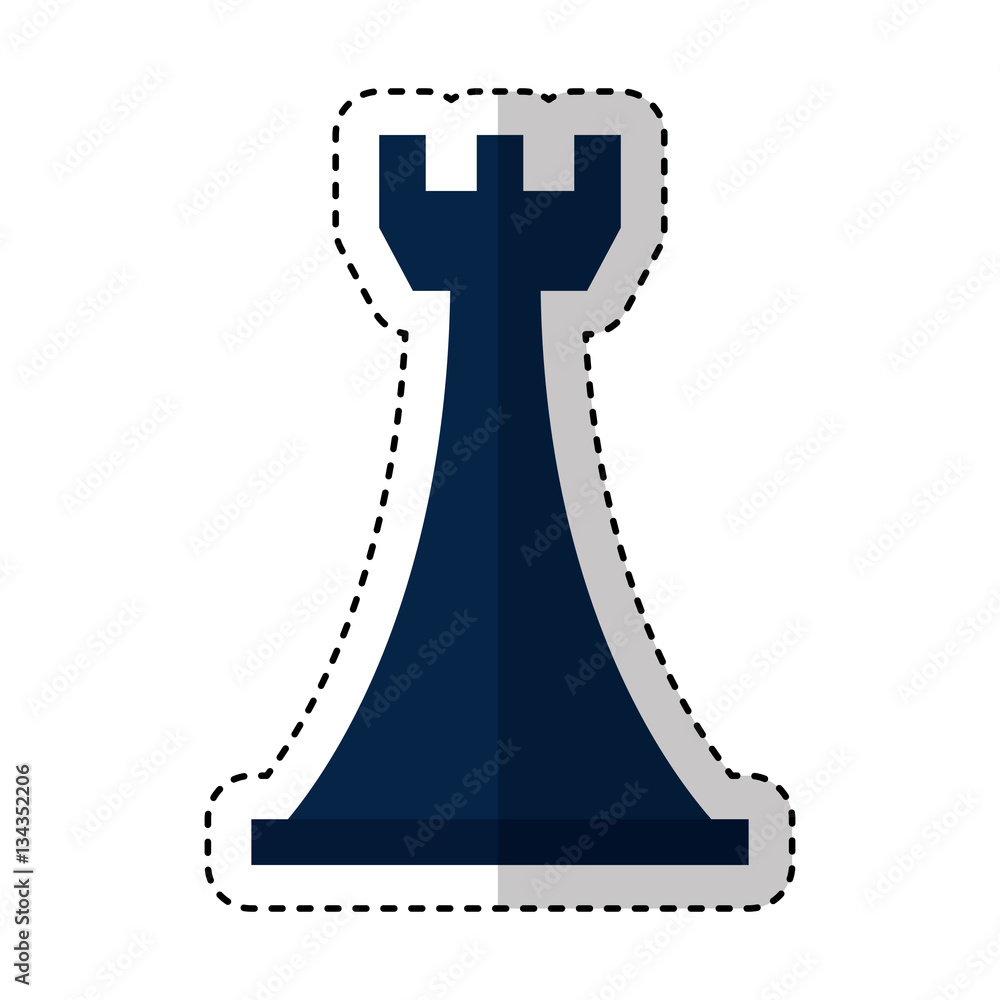 tower chess piece isolated icon vector illustration design Stock Vector ...