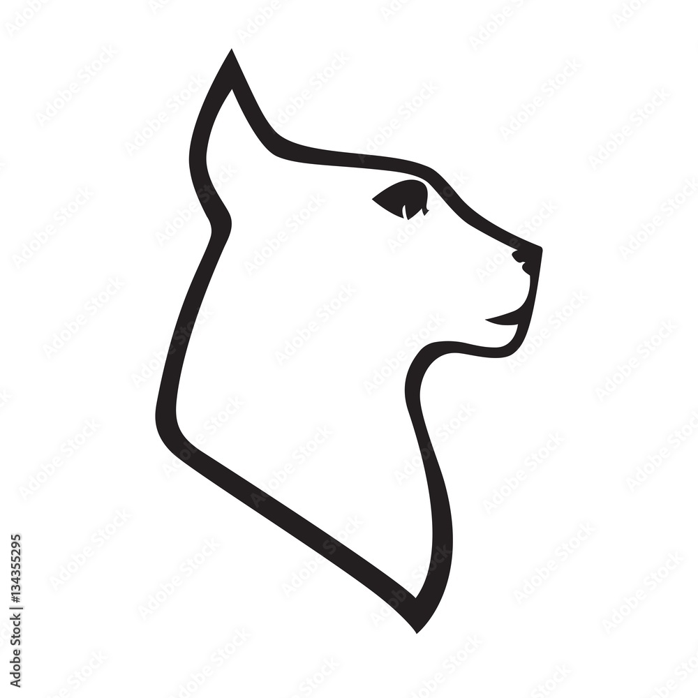 Emblem of cat, as a logo or mascot. Stock Vector | Adobe Stock