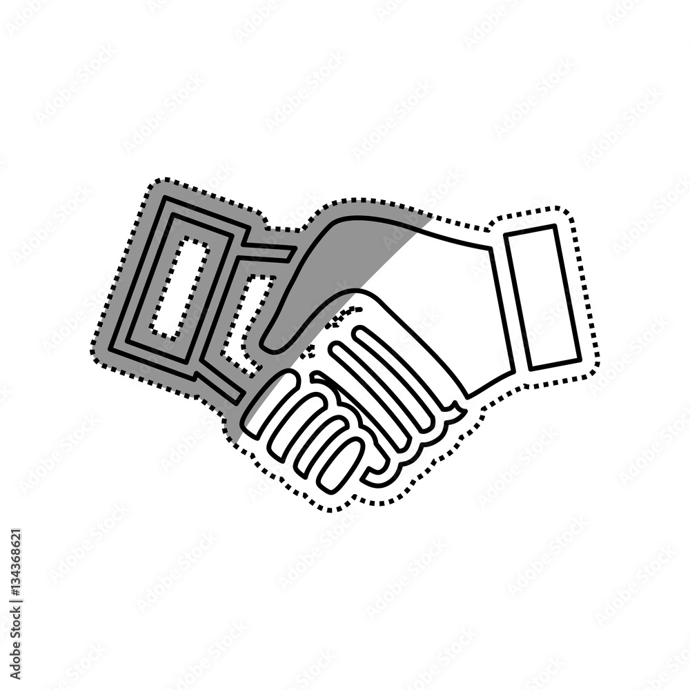 Handshake pictogram symbol icon vector illustration graphic design ...