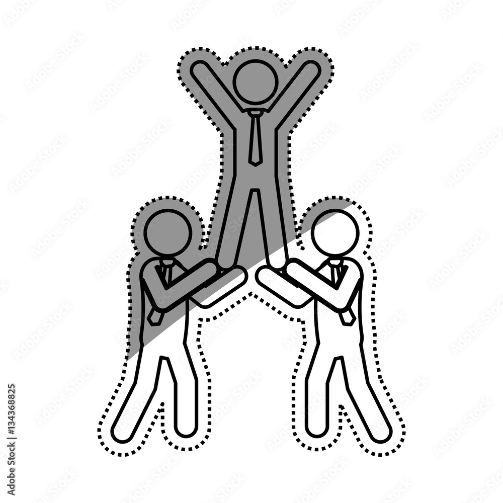 Business teamwork pictogram icon vector illustration graphic design ...