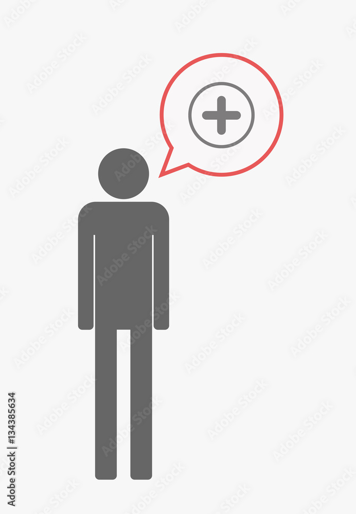 Isolated pictogram with a sum sign Stock Vector | Adobe Stock