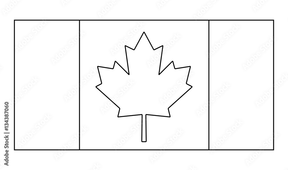 Canadian Flag Outline
