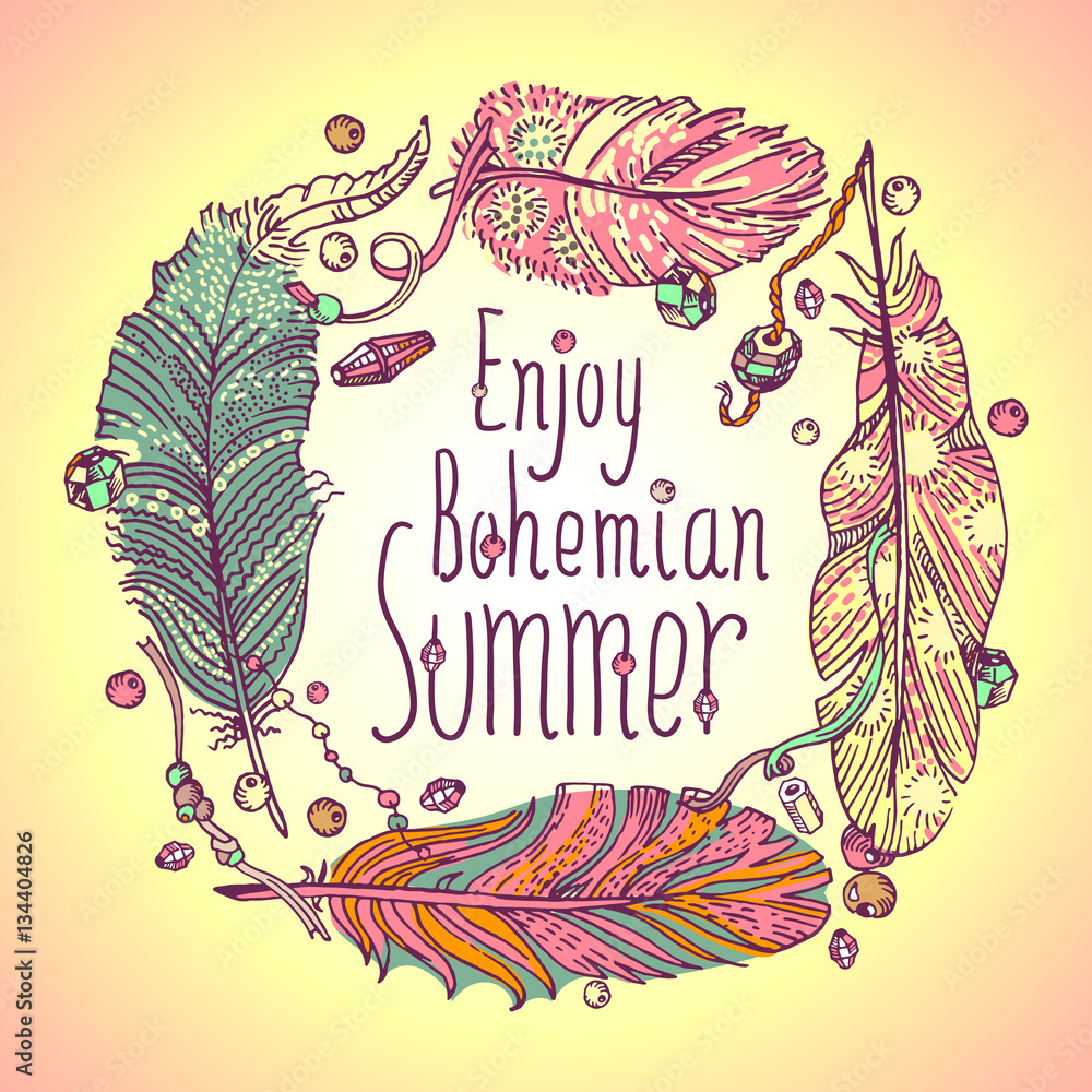 Boho style design Stock-Vektorgrafik | Adobe Stock