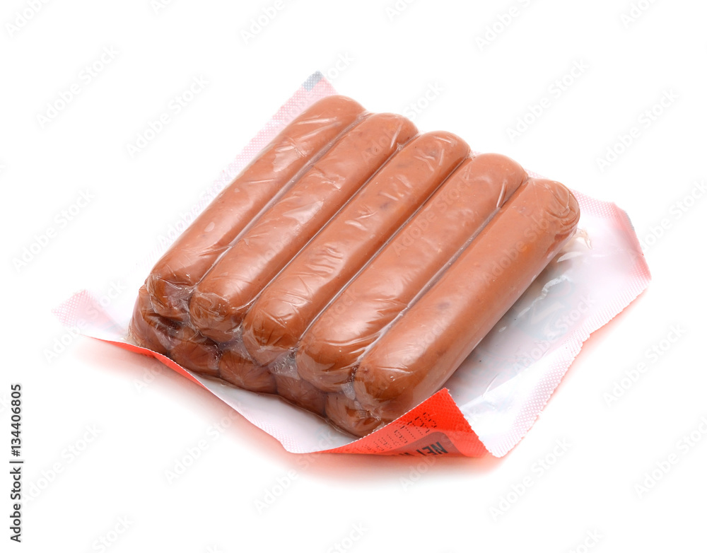 hot dog package on white background Stock Photo | Adobe Stock