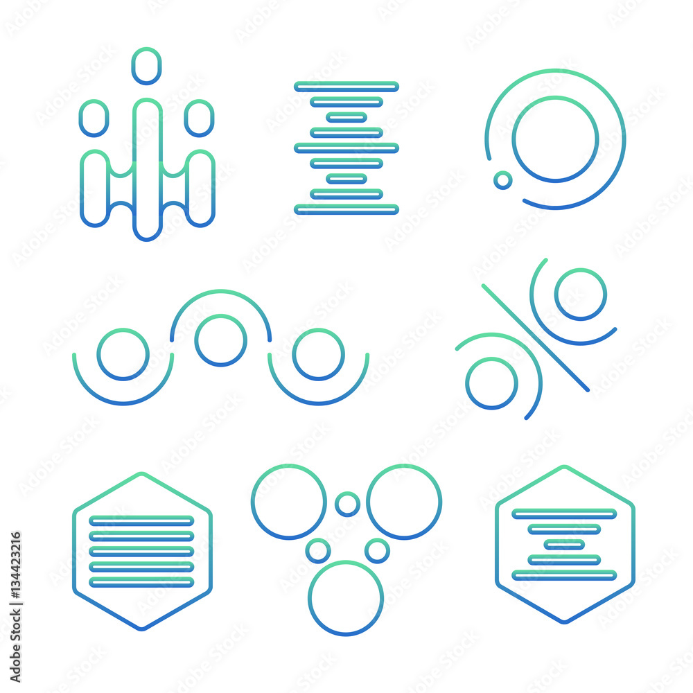 simple science logo set Stock Vector | Adobe Stock
