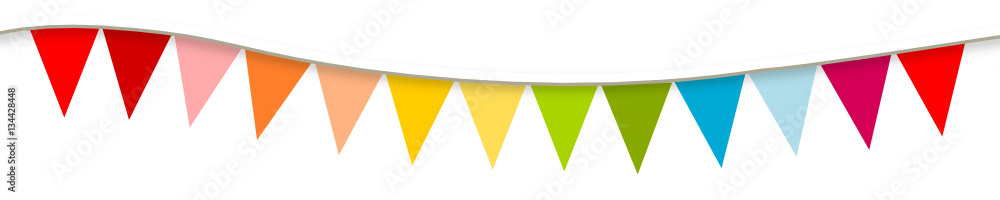 Wimpel Bunte Wimpelkette Banner Band Schwung Hintergrund Stock ...