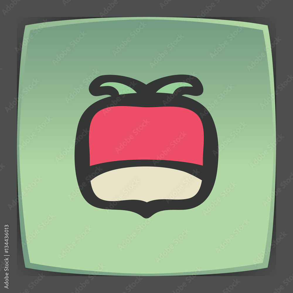 Vector outline radish icon. Modern infographic logo and pictogram ...