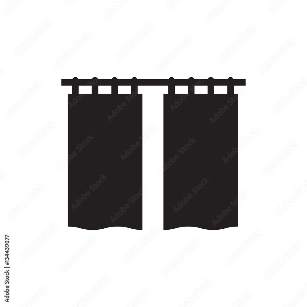 curtain icon illustration Stock Vector | Adobe Stock