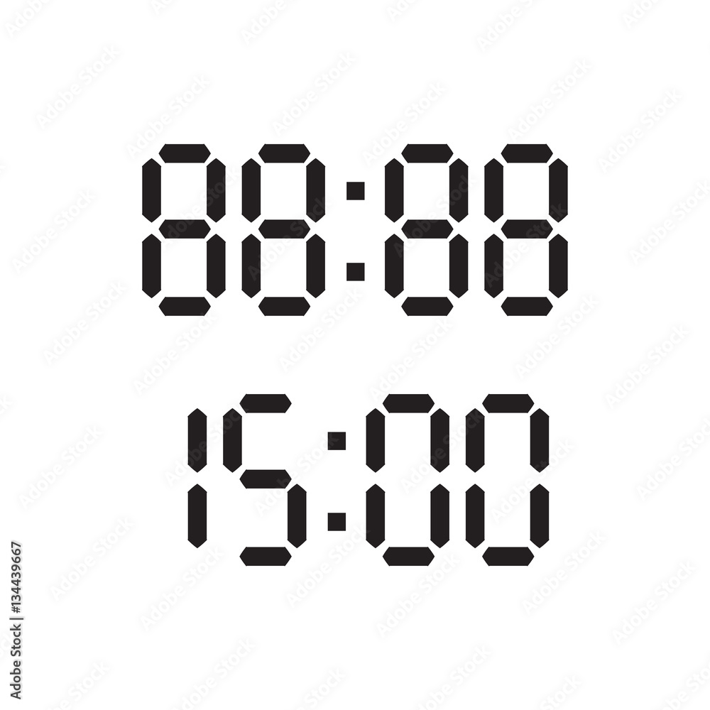 digital time icon illustration Stock Vector | Adobe Stock