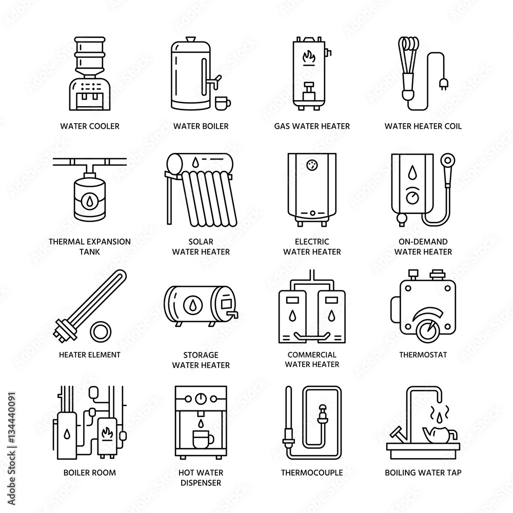 Water heater, boiler, thermostat, electric, gas, solar heaters and ...