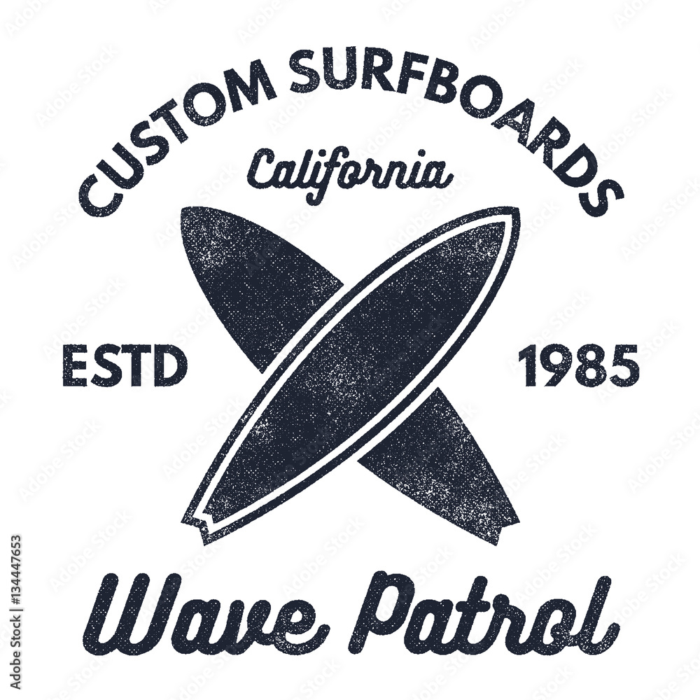 Vintage Surfing tee design. Retro t-shirt Graphics and Emblems for web ...