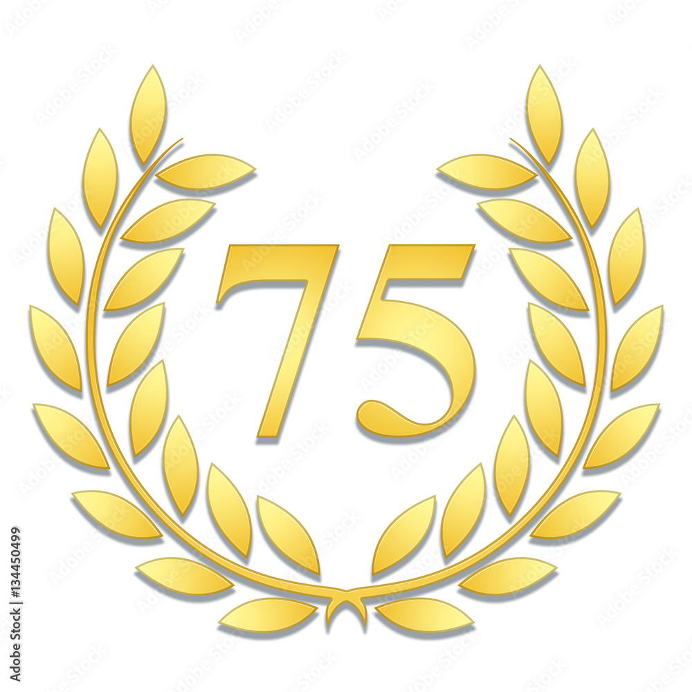 Lauriers 75 gold Stock-Illustration | Adobe Stock