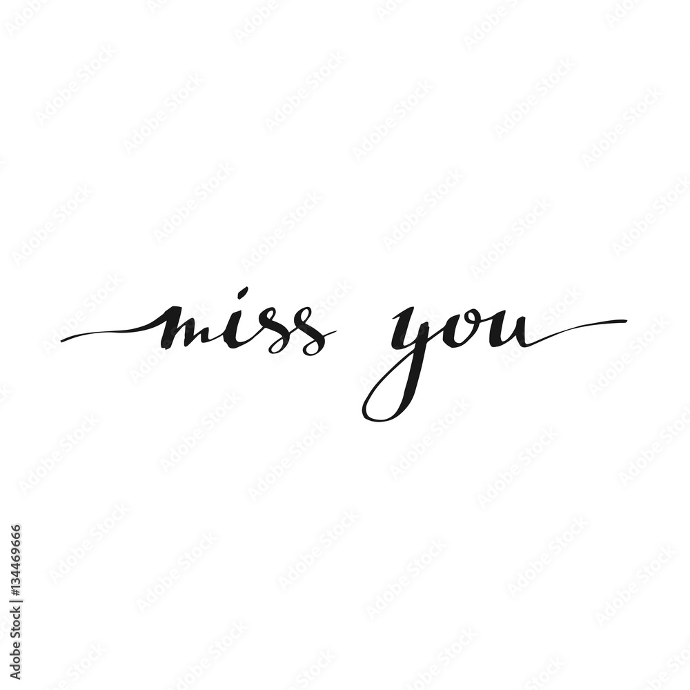 I Miss You Calligraphy