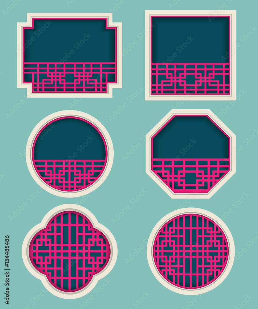 Abstract traditional chinese window pattern Stock-Vektorgrafik | Adobe ...