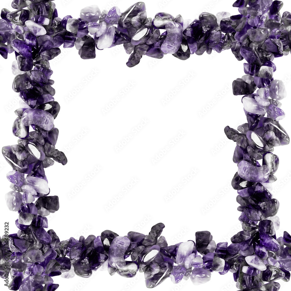 Amethyst frame isolated Stock-Foto | Adobe Stock
