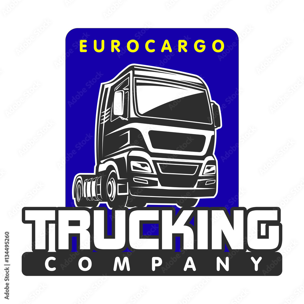 Truck euro cargo freight logo template Stock Vector | Adobe Stock