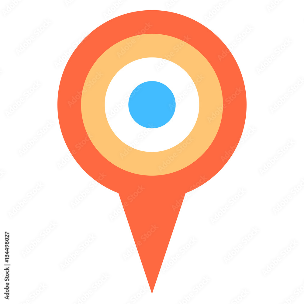 Map pin sign location icon marker point needle button Stock Vector ...