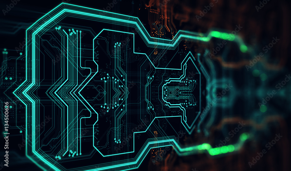 Technology background/Technology background of the abstract computer ...